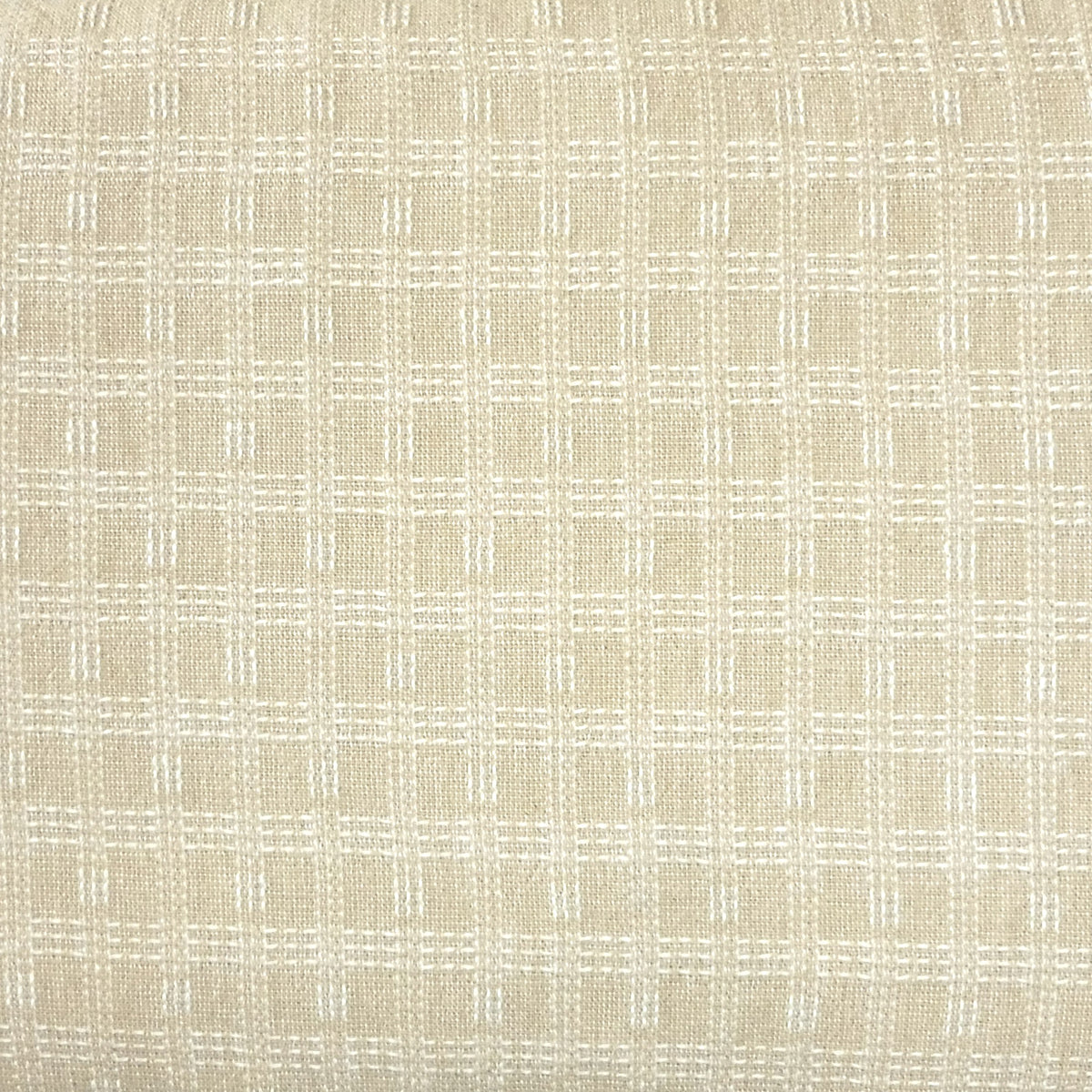 Japanese Yarn Dye - Warm Beige Stitched Rectangular Grid – Kallisti Quilts