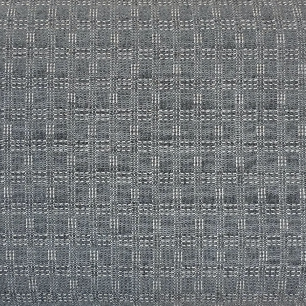 Japanese Yarn Dye - Dark Grey Stitched Rectangular Grid – Kallisti Quilts